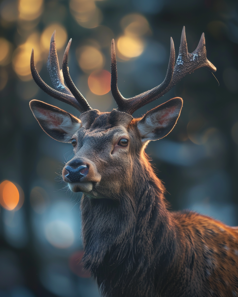 Hirsch Portrait | LED Bild | Bundle